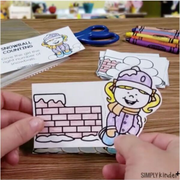 Snowball Counting to 10 Send Home Center - Simply Kinder + Printable ...