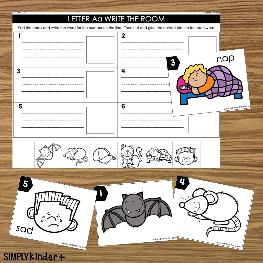 Letter A Write the Room - Simply Kinder + Printable Membership
