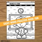 Nine Sight Word Search And Find - Fry, Dolch PrePrimer - Simply Kinder ...