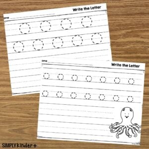Letter O Write the Letter Page - Simply Kinder + Printable Membership
