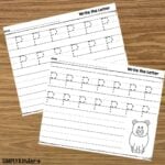 Letter P Write the Letter Page - Simply Kinder + Printable Membership