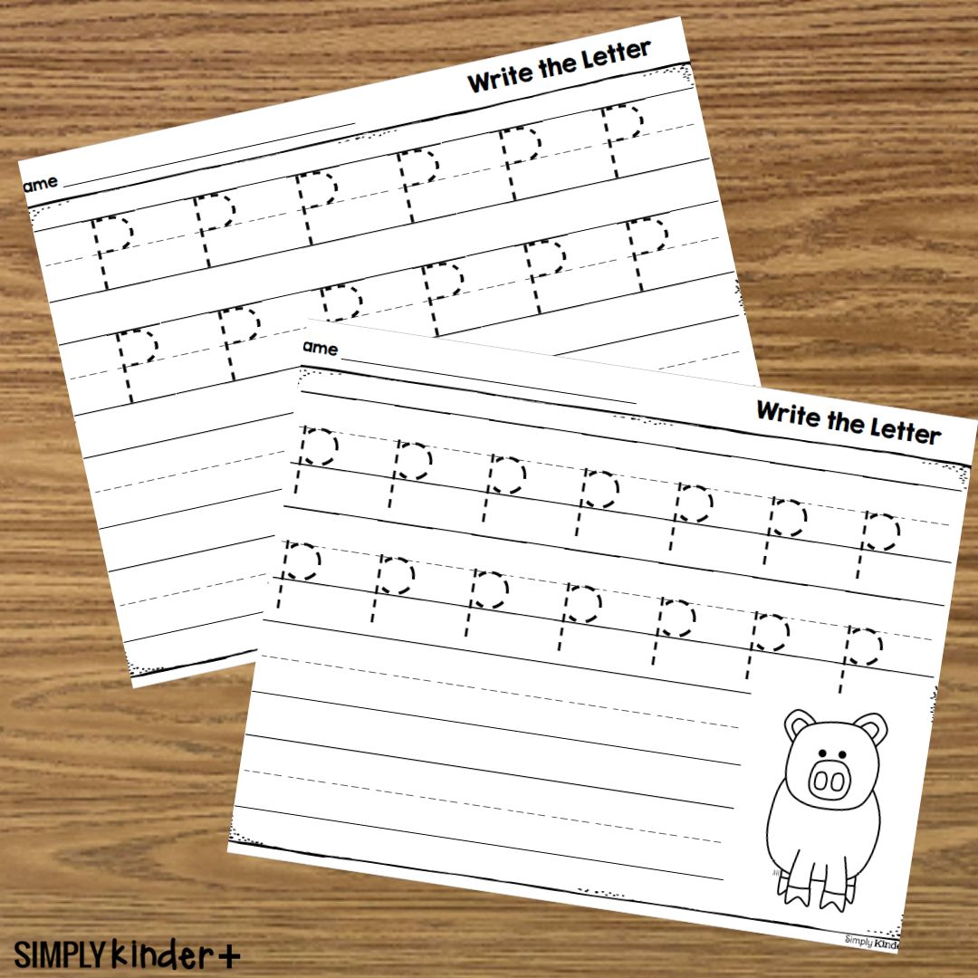 Letter P Write the Letter Page - Simply Kinder Plus