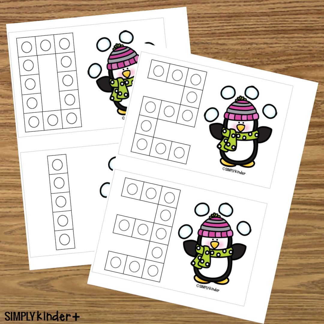 Penguin Numbers Snap Block Cubes Center - Simply Kinder + Printable ...