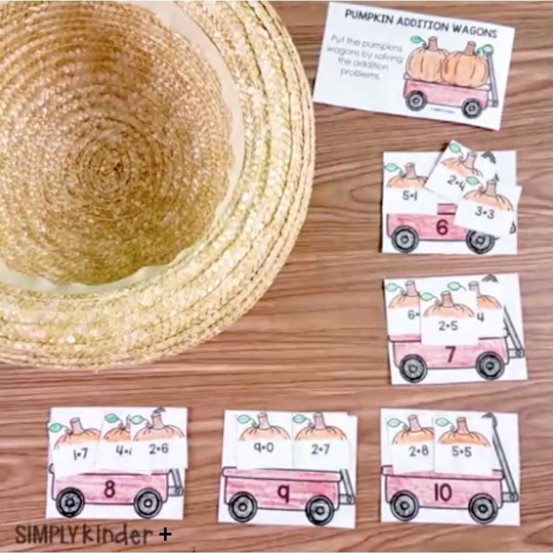 Pumpkin Addition Send Home Center - Simply Kinder + Printable Membership