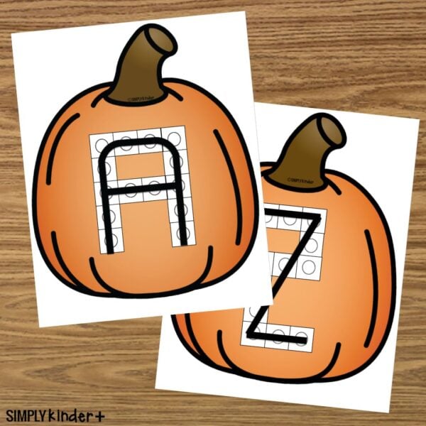 Uppercase Pumpkin Alphabet Snap Block Cubes Center - Simply Kinder ...