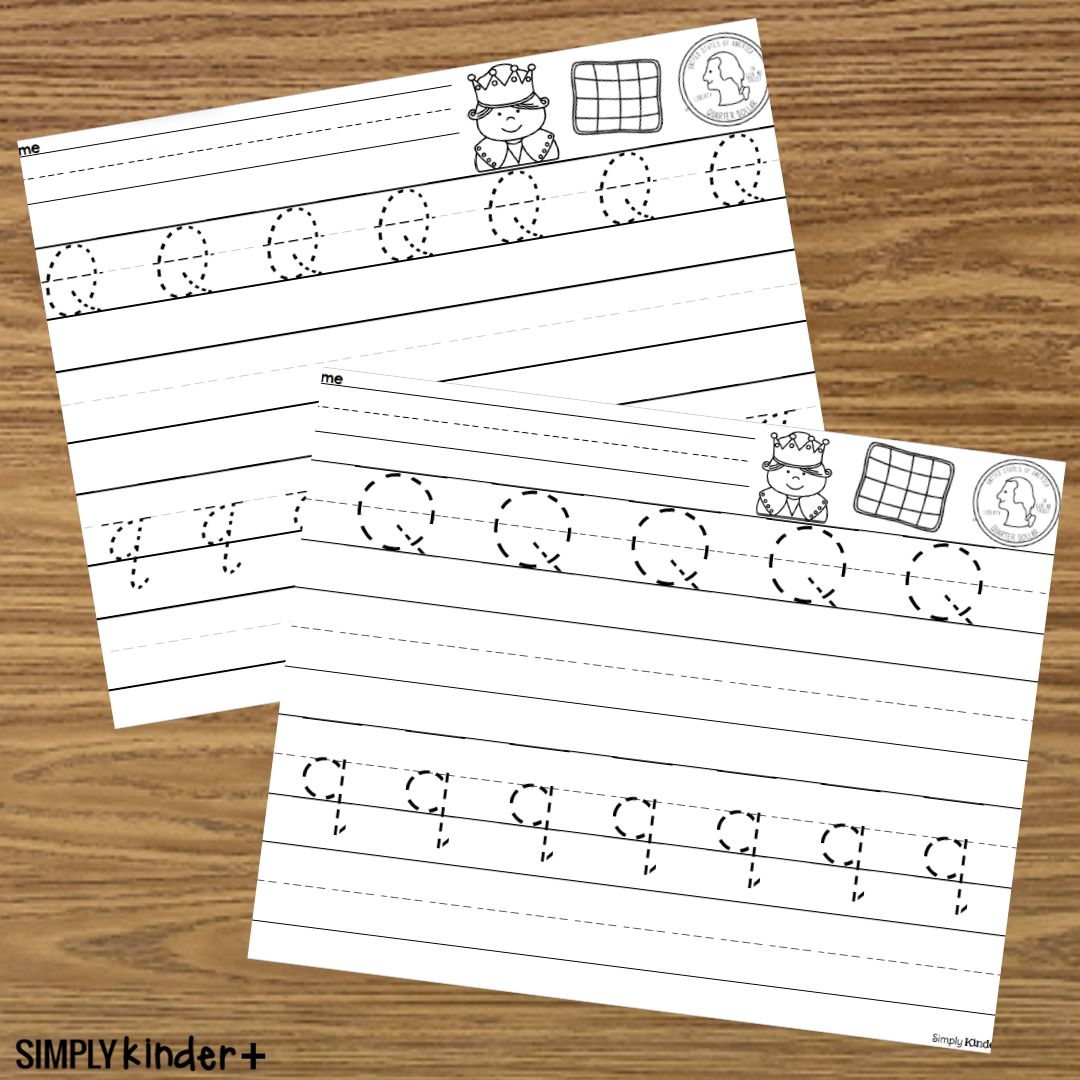 Letter Q Write the Letter Small Pictures Page - Simply Kinder ...