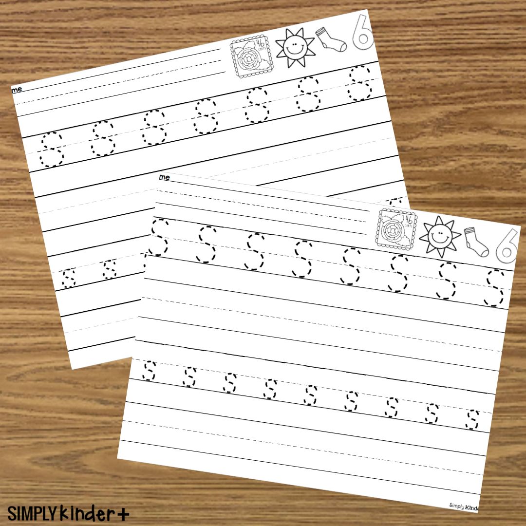 Letter S Write the Letter Small Pictures Page - Simply Kinder ...