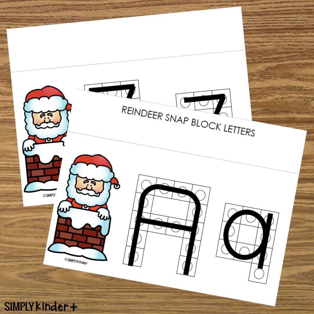 Santa Letters Snap Block Cubes Center - Simply Kinder + Printable ...
