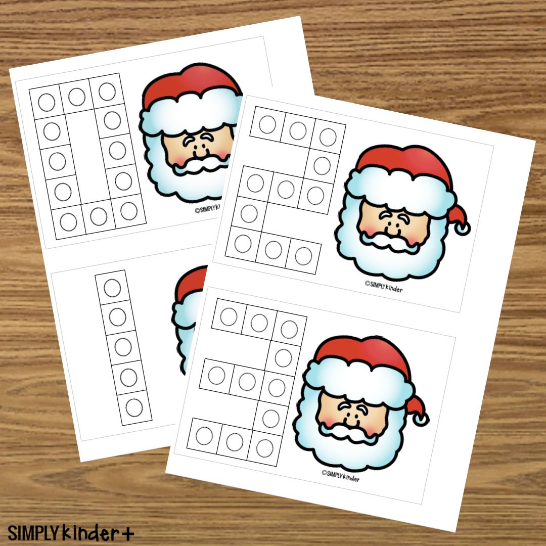 Santa Numbers Snap Block Cubes Center - Simply Kinder Plus