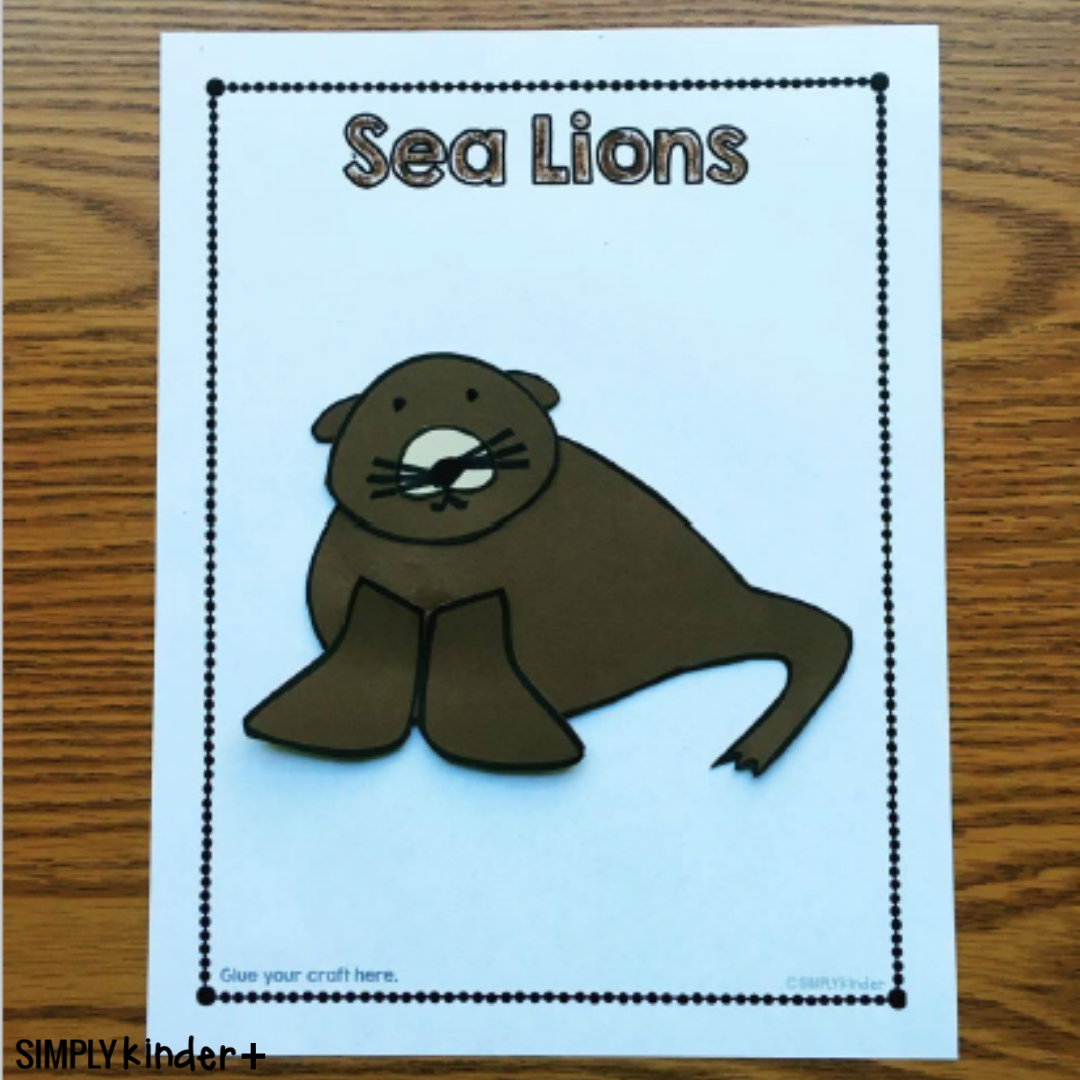Sea Lion Craft - Simply Kinder + Printable Membership