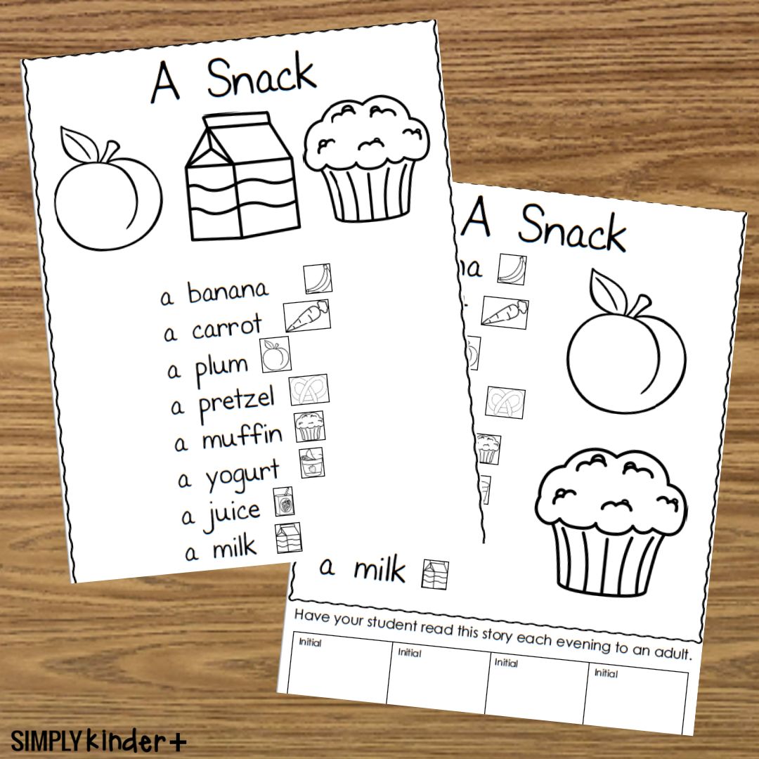 Decodable Reader: A Snack - Simply Kinder + Printable Membership