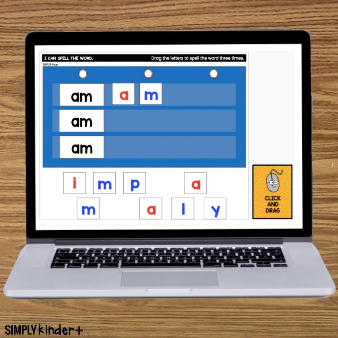 Digital Sight Word Am- Dolch, Primer, Fry - Simply Kinder + Printable ...