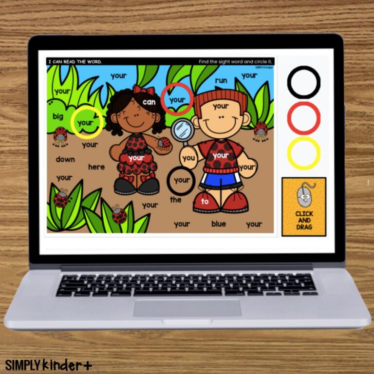 Digital Sight Word Your- Dolch, Second, Fry - Simply Kinder + Printable ...