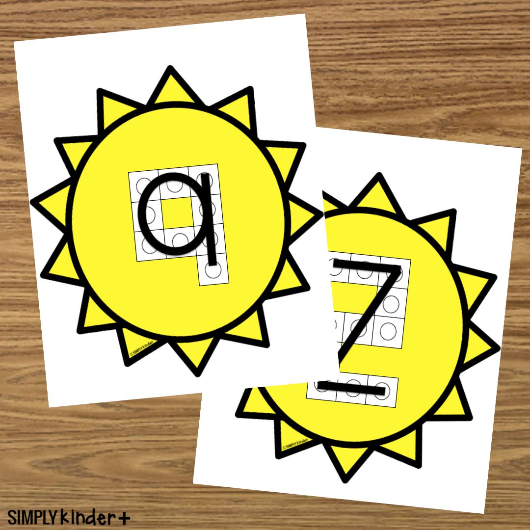 Lowercase Sun Alphabet Snap Block Cubes Center - Simply Kinder Plus