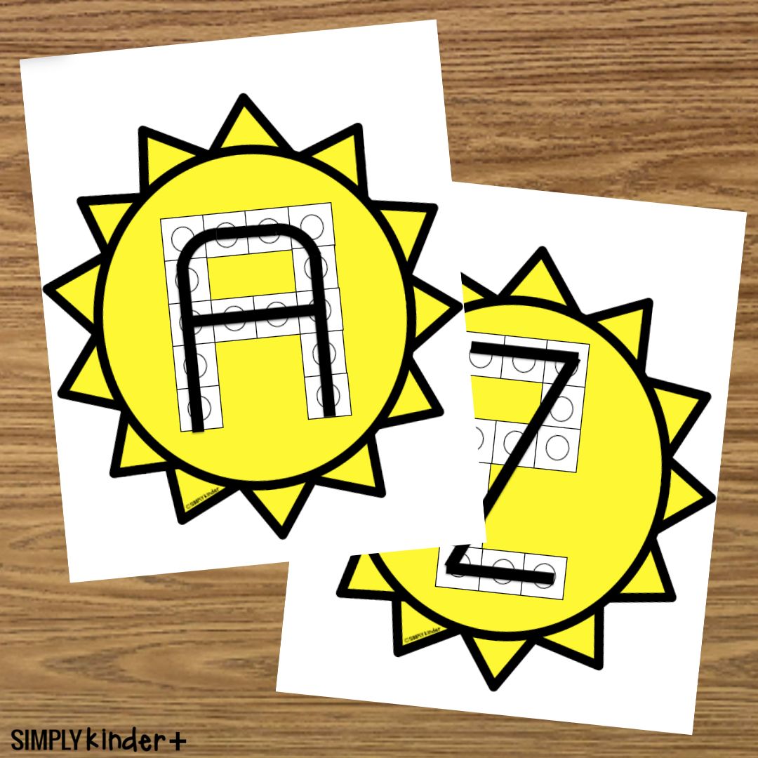 Uppercase Sun Alphabet Snap Block Cubes Center - Simply Kinder ...