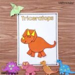 Triceratops Dinosaur Craft - Simply Kinder + Printable Membership