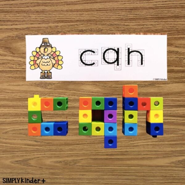 Turkey Snap Block Cubes Center - Simply Kinder + Printable Membership