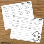 Letter W Write the Letter Page - Simply Kinder Plus