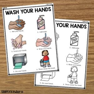 Wash Your Hands Posters - Simply Kinder + Printable Membership