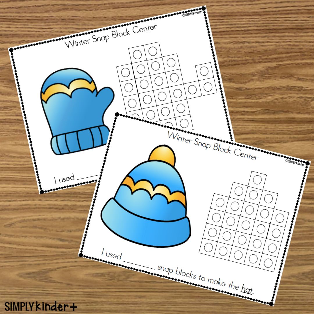 Winter Gear Snap Block Cubes Center - Simply Kinder Plus