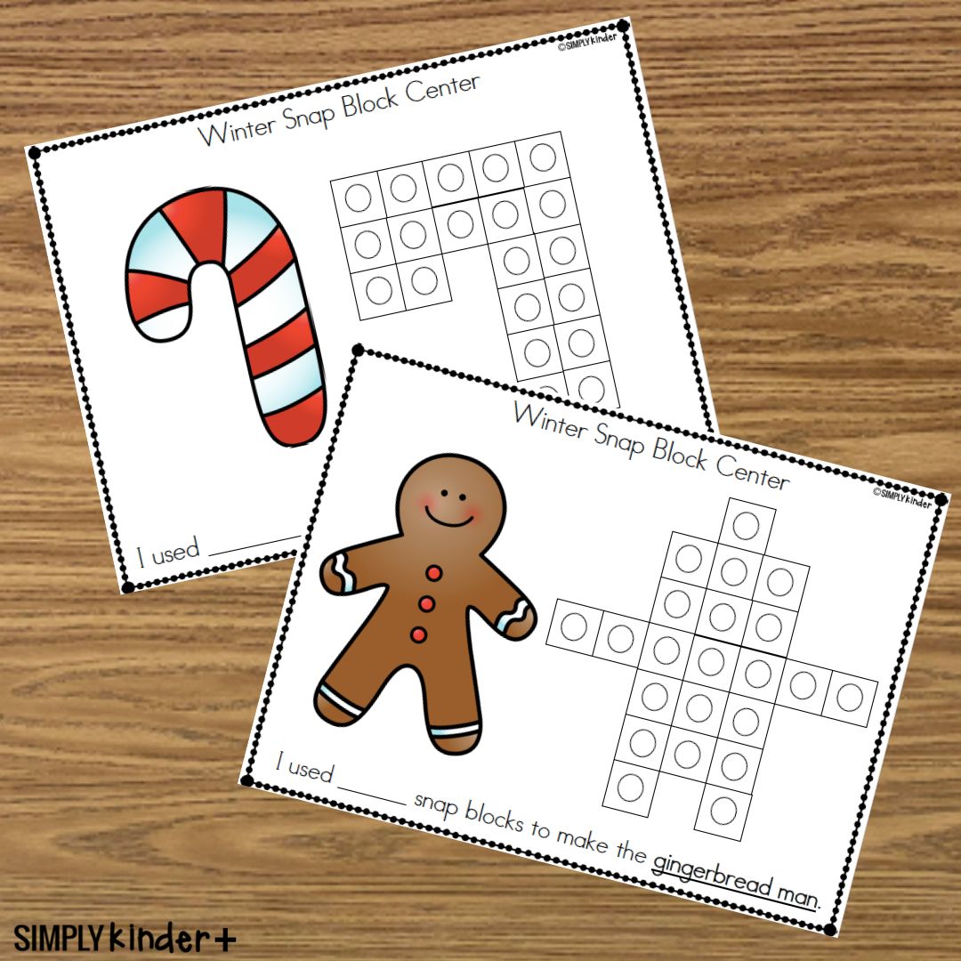 Winter Treats Snap Block Cubes Center - Simply Kinder + Printable ...