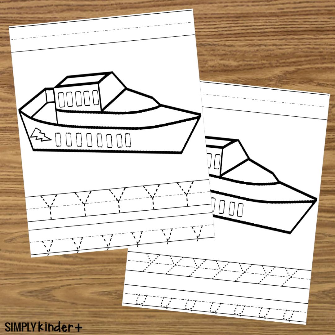 Letter Y Write the Letter Picture Page - Simply Kinder + Printable ...