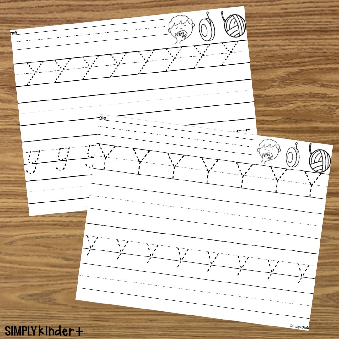 Letter Y Write the Letter Small Pictures Page - Simply Kinder ...