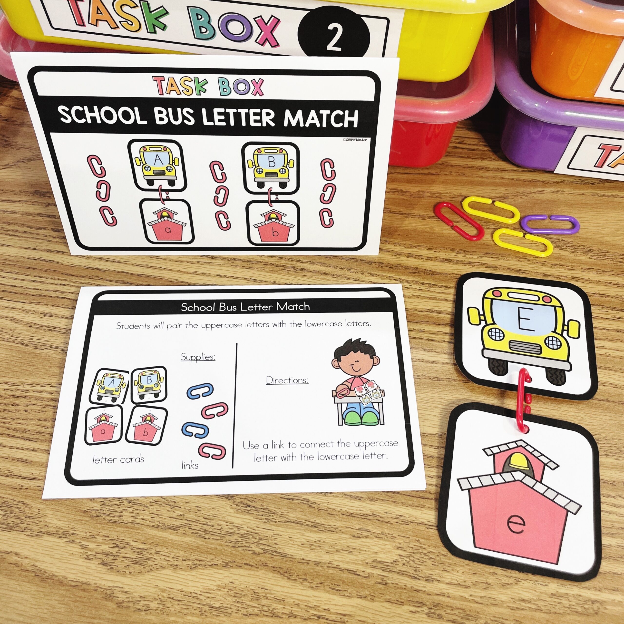 Back To School Uppercase and Lowercase Letters Task Boxes - Simply ... Back To School Uppercase and Lowercase Letters Task Boxes - Simply ...