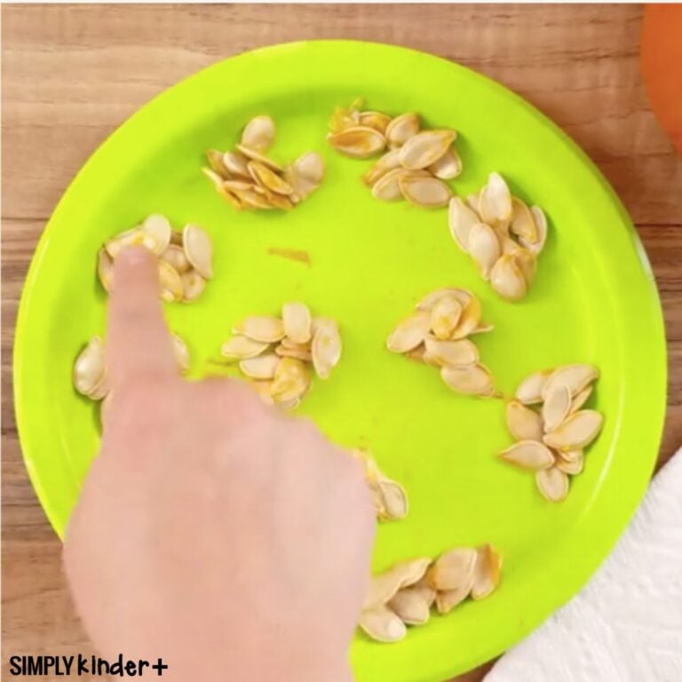 Pumpkin Science Experiments Seed Counting - Simply Kinder + Printable ...