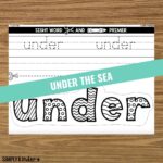 Under Sight Word Cut and Color - Primer - Simply Kinder + Printable ...