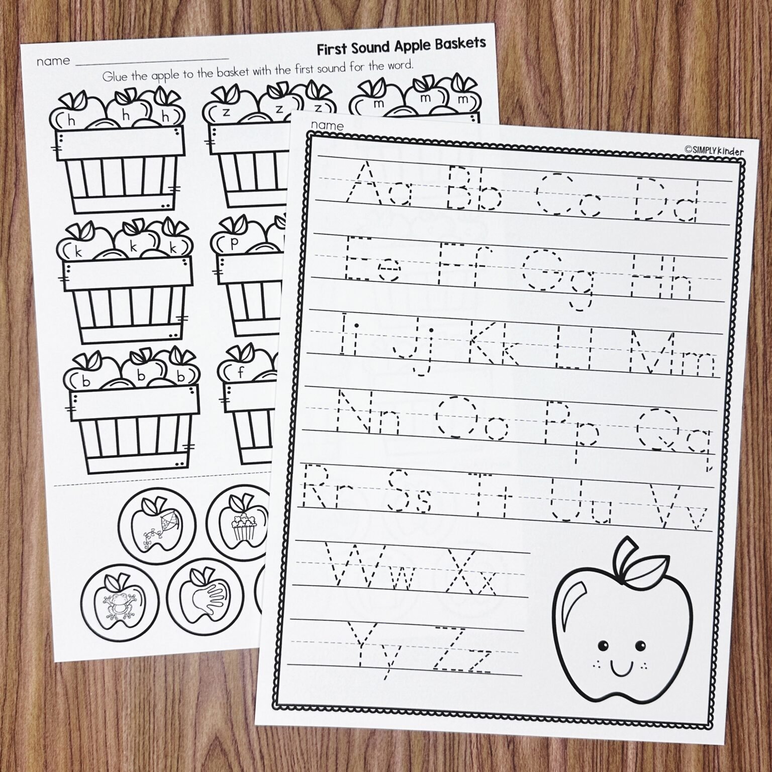 Apple Alphabet Printables - Simply Kinder + Printable Membership