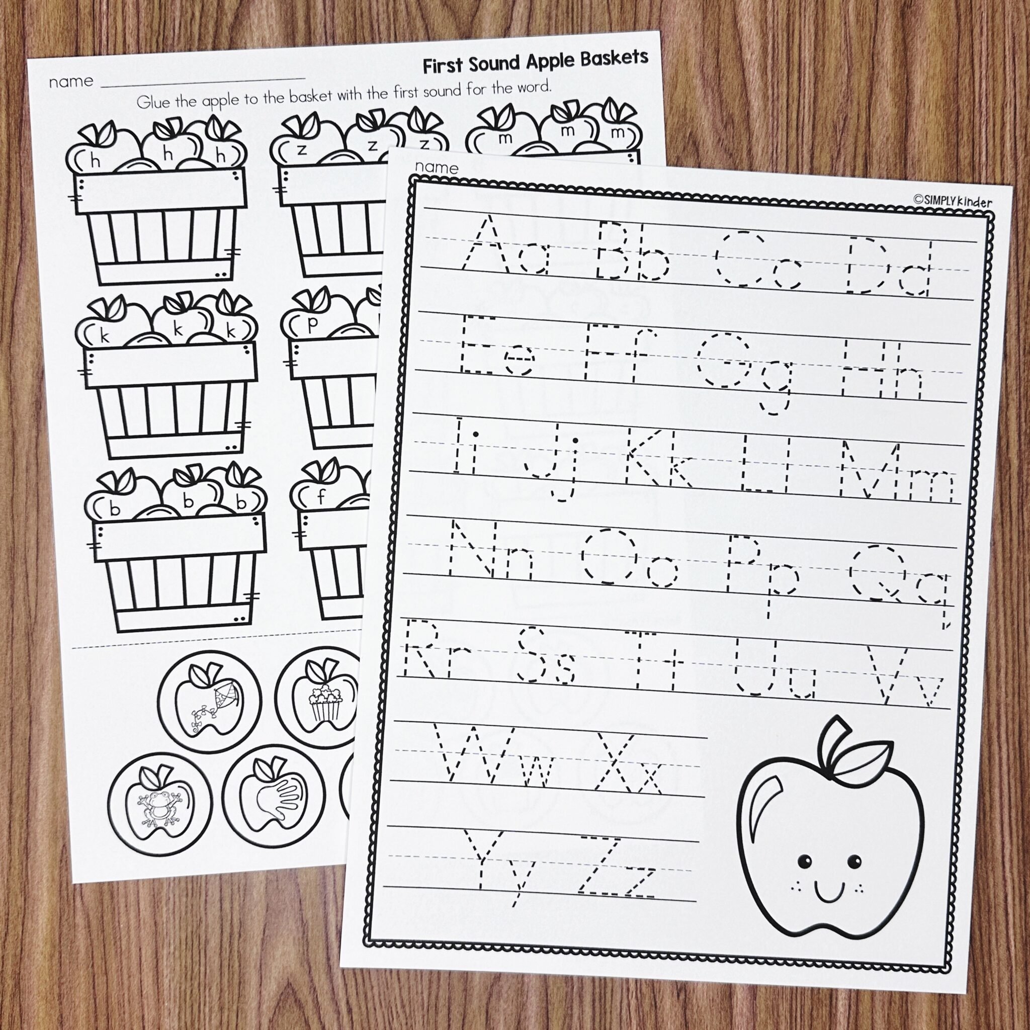 Apple Alphabet Printables - Simply Kinder + Printable Membership