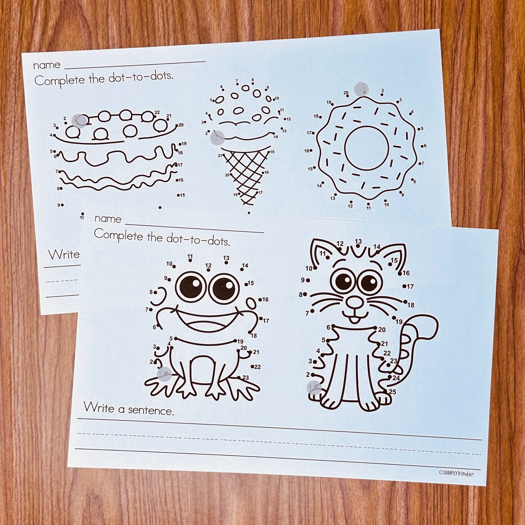 Dot To Dot Mini Printables - Simply Kinder + Printable Membership