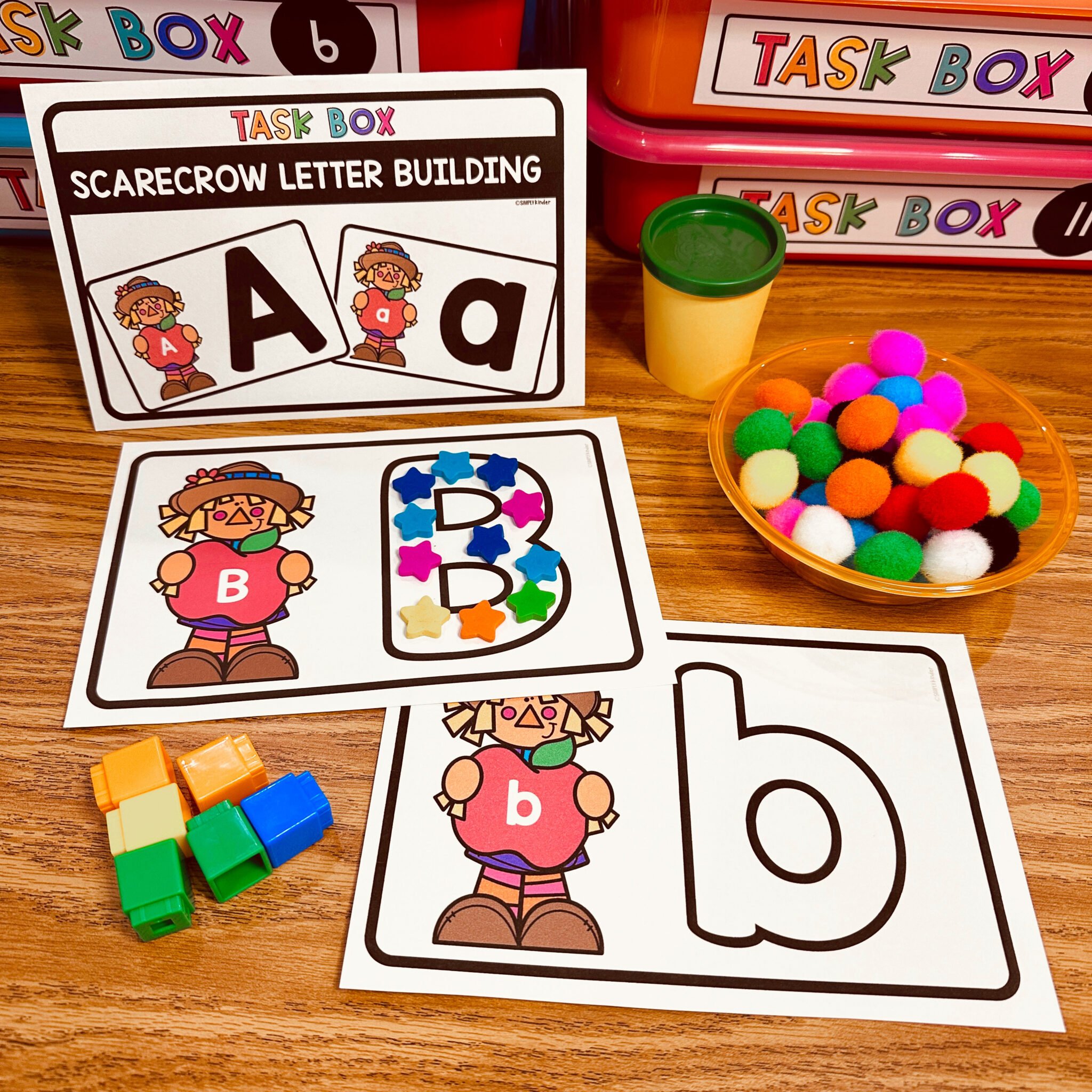 Scarecrow Building Letters Morning Bins/Task Boxes - Simply Kinder ...