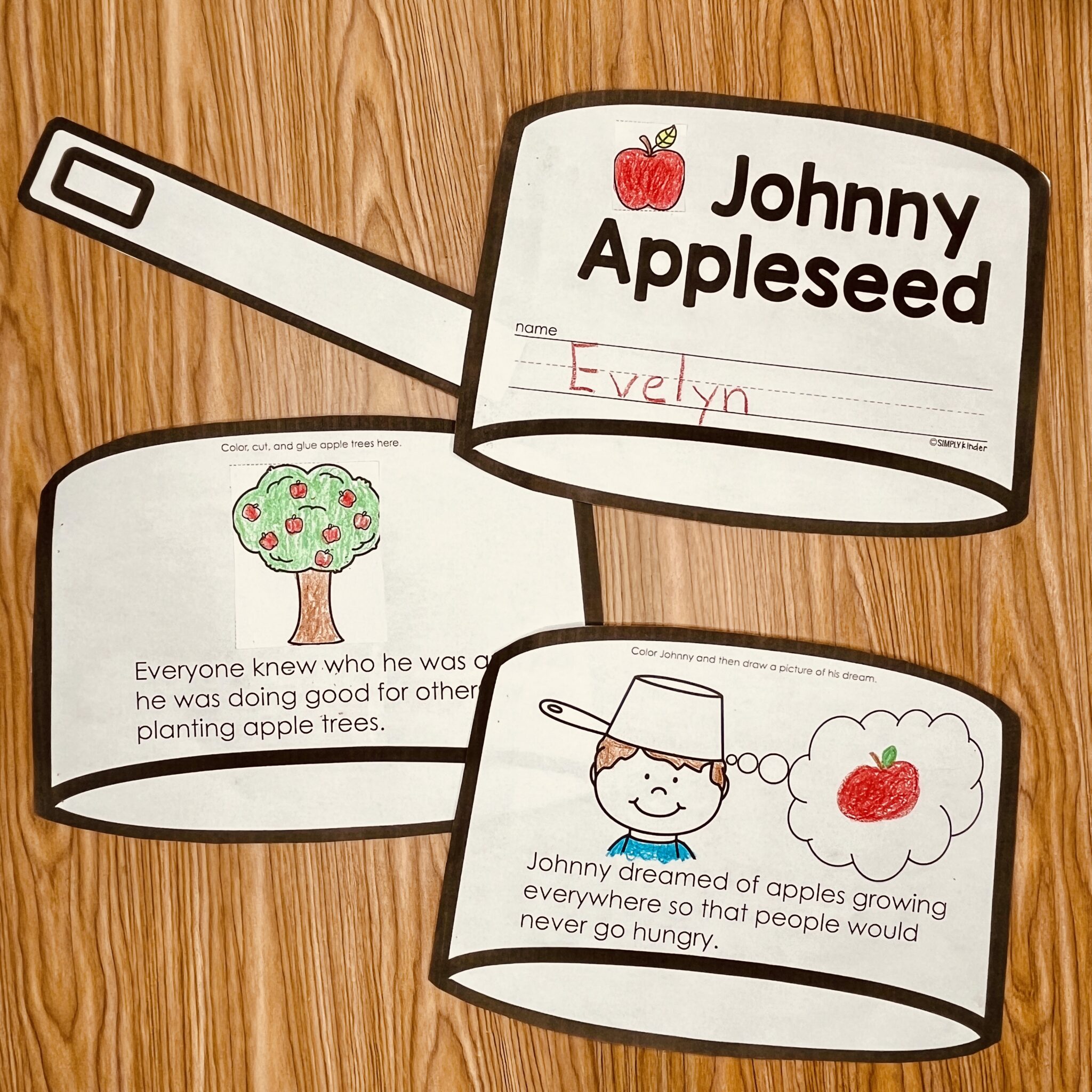 Johnny Appleseed Interactive Book - Simply Kinder + Printable Membership