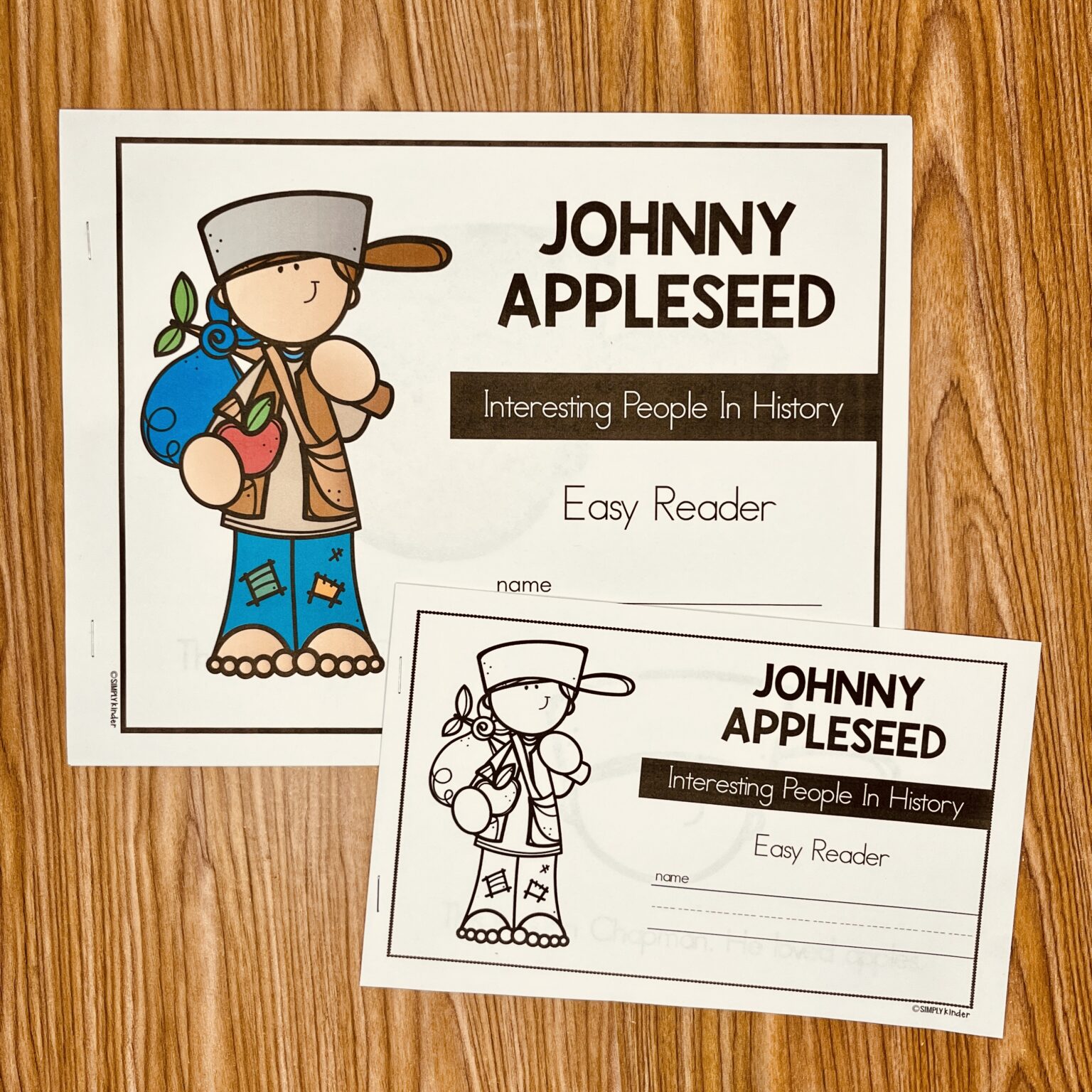 Johnny Appleseed Easy Reader & Activities - Simply Kinder + Printable ...