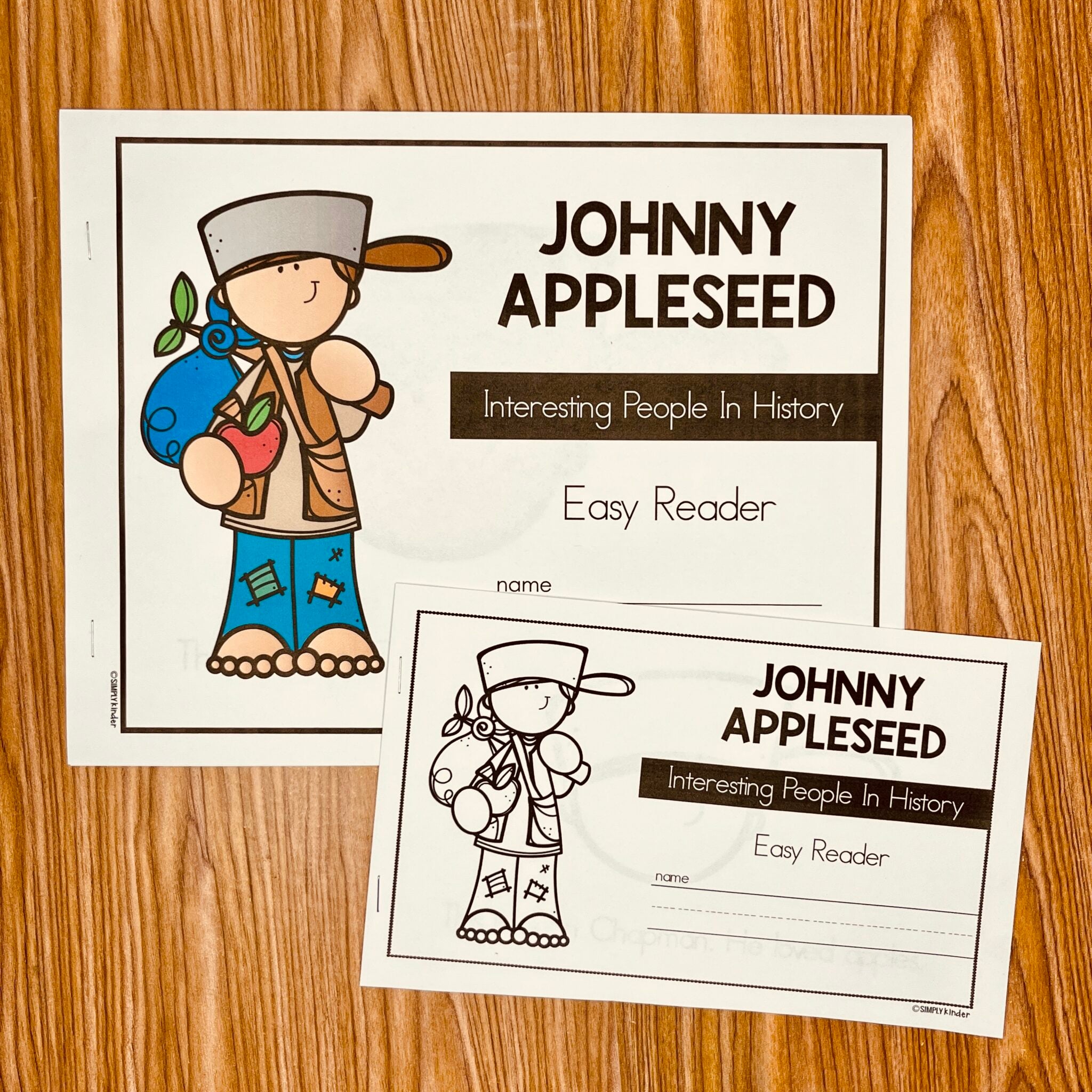 Johnny Appleseed Easy Reader & Activities - Simply Kinder + Printable ...