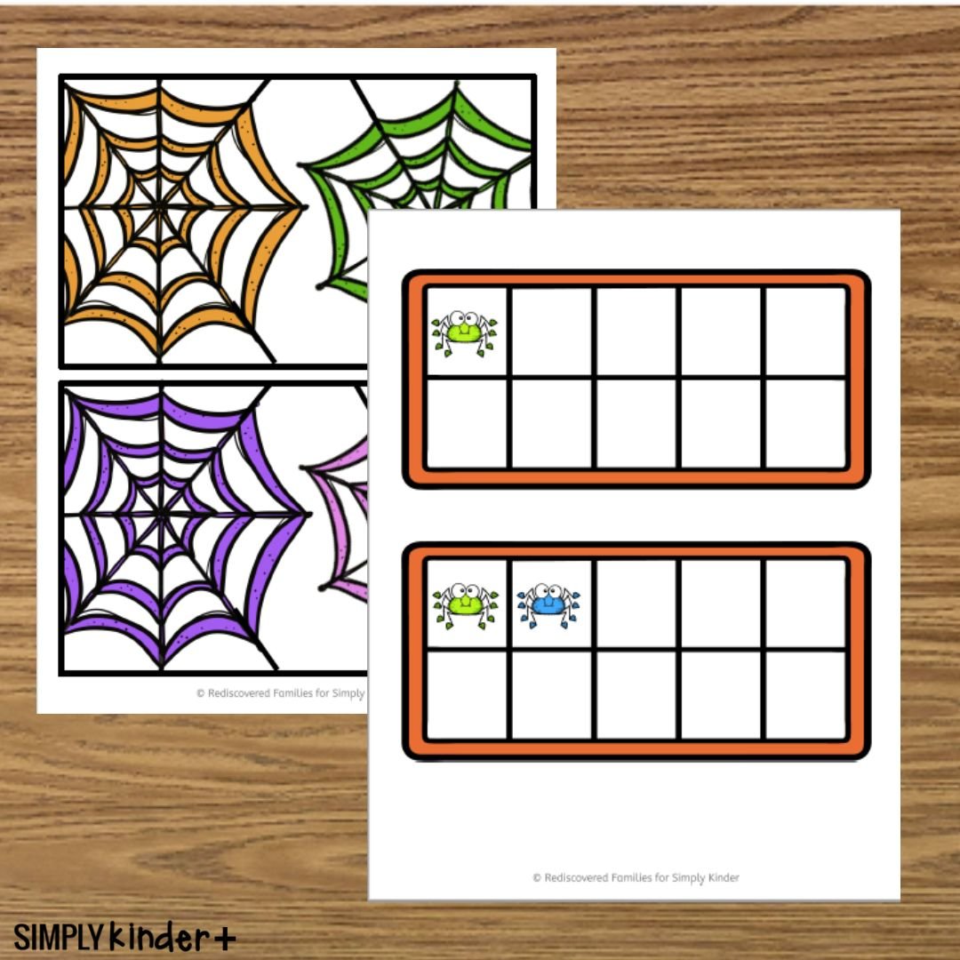 Spider Counting Game - Simply Kinder + Printable Membership
