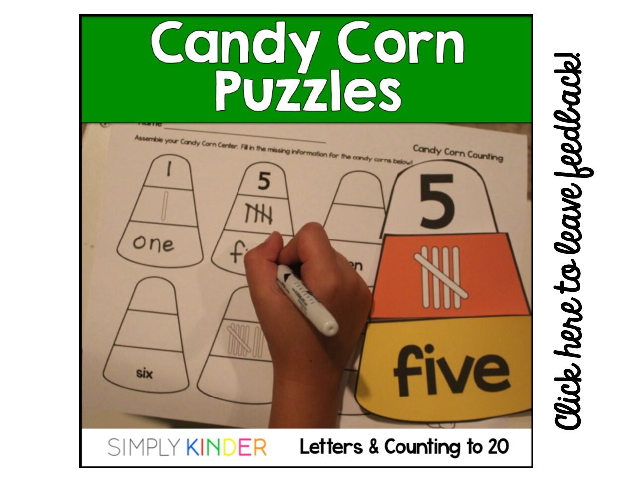 Candy Corn Puzzles - Simply Kinder + Printable Membership
