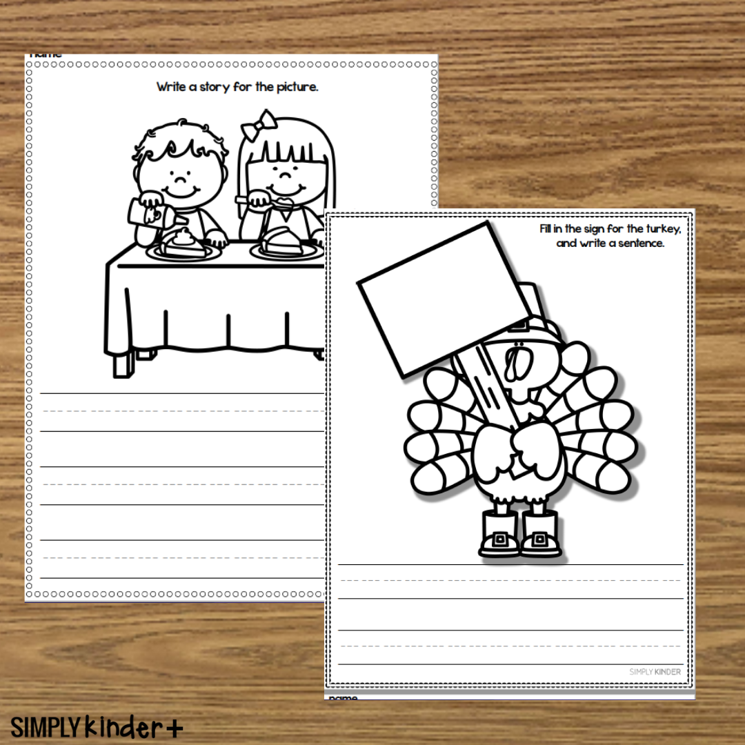 Thanksgiving No Prep Printables - Simply Kinder + Printable Membership