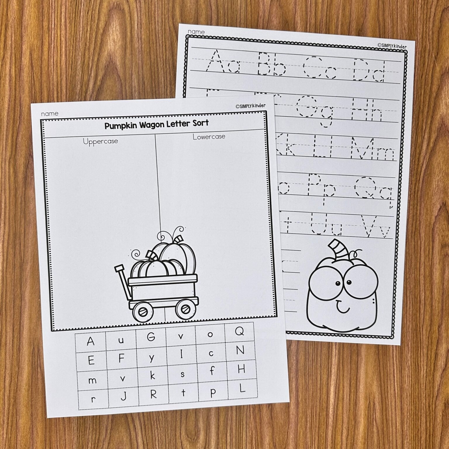 Pumpkin Alphabet Printables - Simply Kinder + Printable Membership