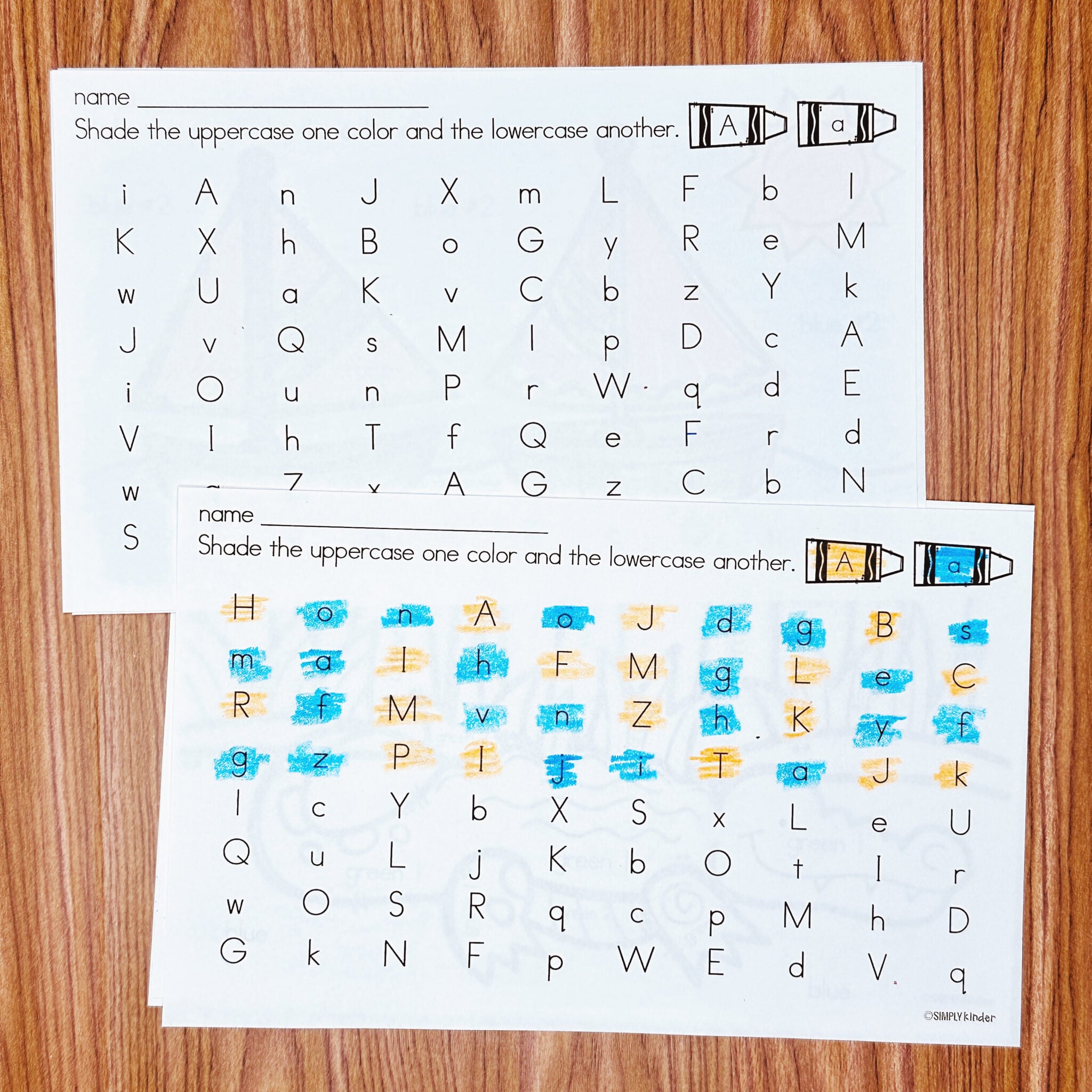 Highlighting Letters Mini Printables - Simply Kinder + Printable Membership
