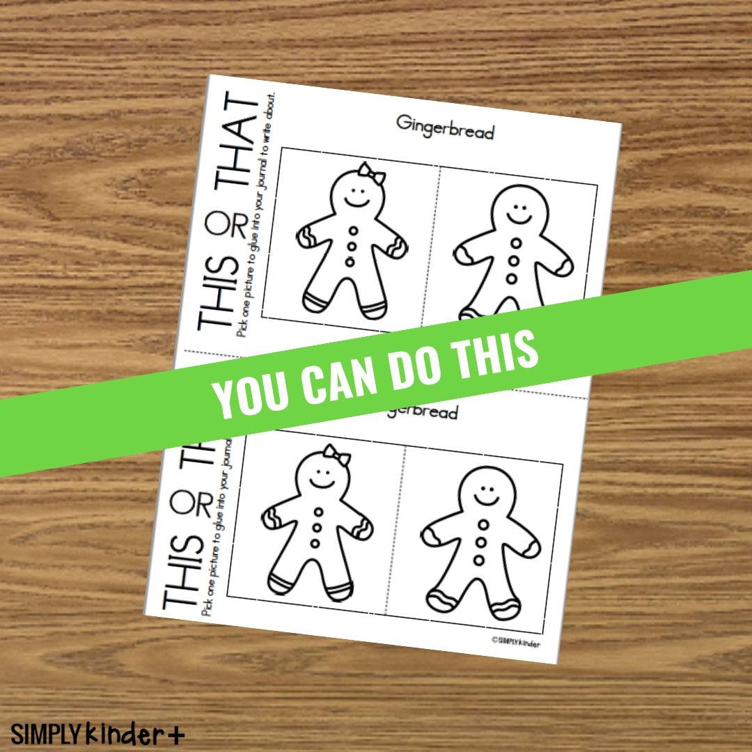 Gingerbread This or That Writing Prompts - Simply Kinder Plus