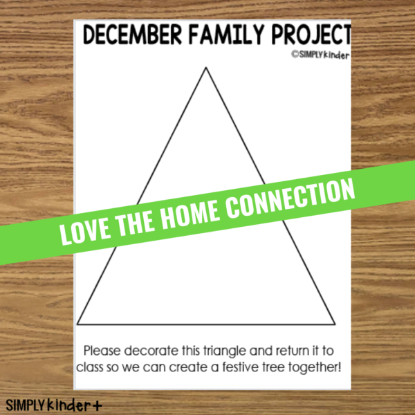 Tree Project- December Family Flyer - Simply Kinder + Printable Membership