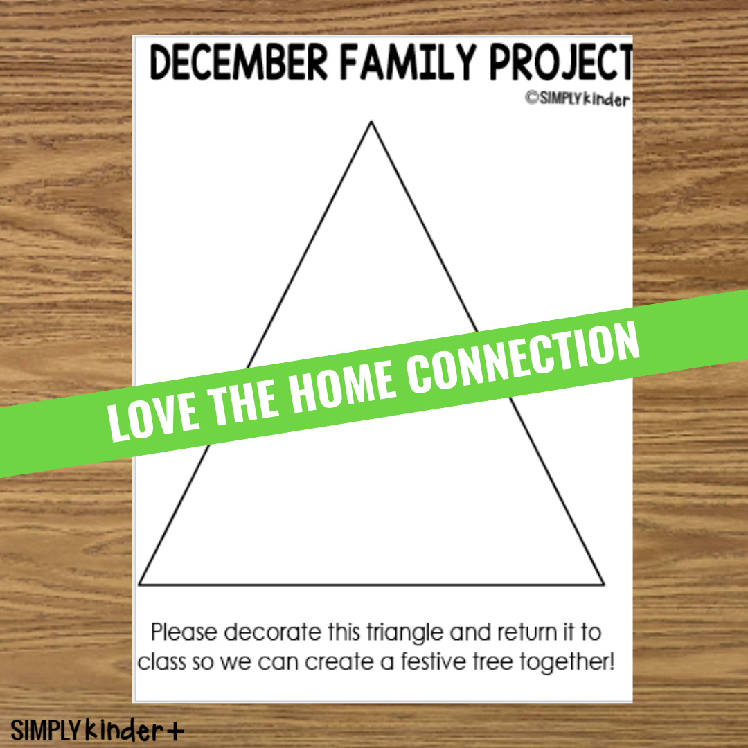 Tree Project- December Family Flyer - Simply Kinder + Printable Membership