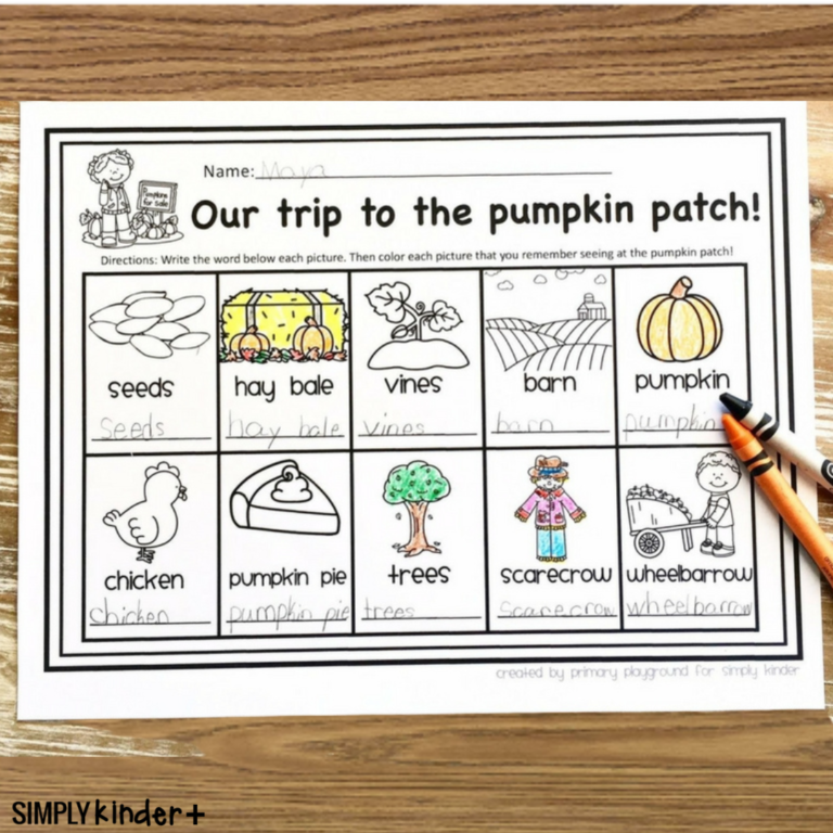 Pumpkin Patch Printable - Simply Kinder + Printable Membership