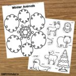 Winter Animals Cut and Glue Writing - Simply Kinder + Printable Membership