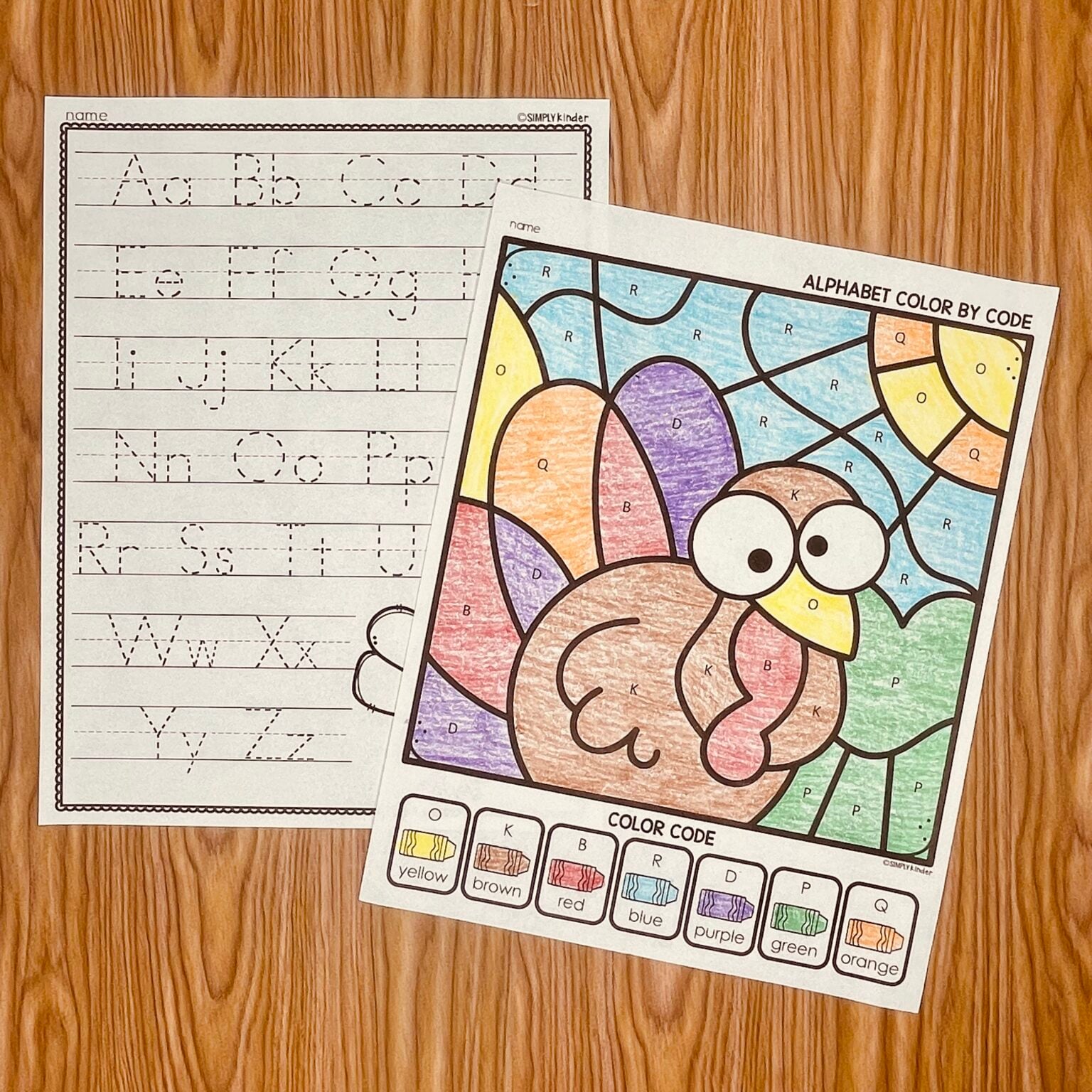 Turkey Alphabet Printables - Simply Kinder + Printable Membership