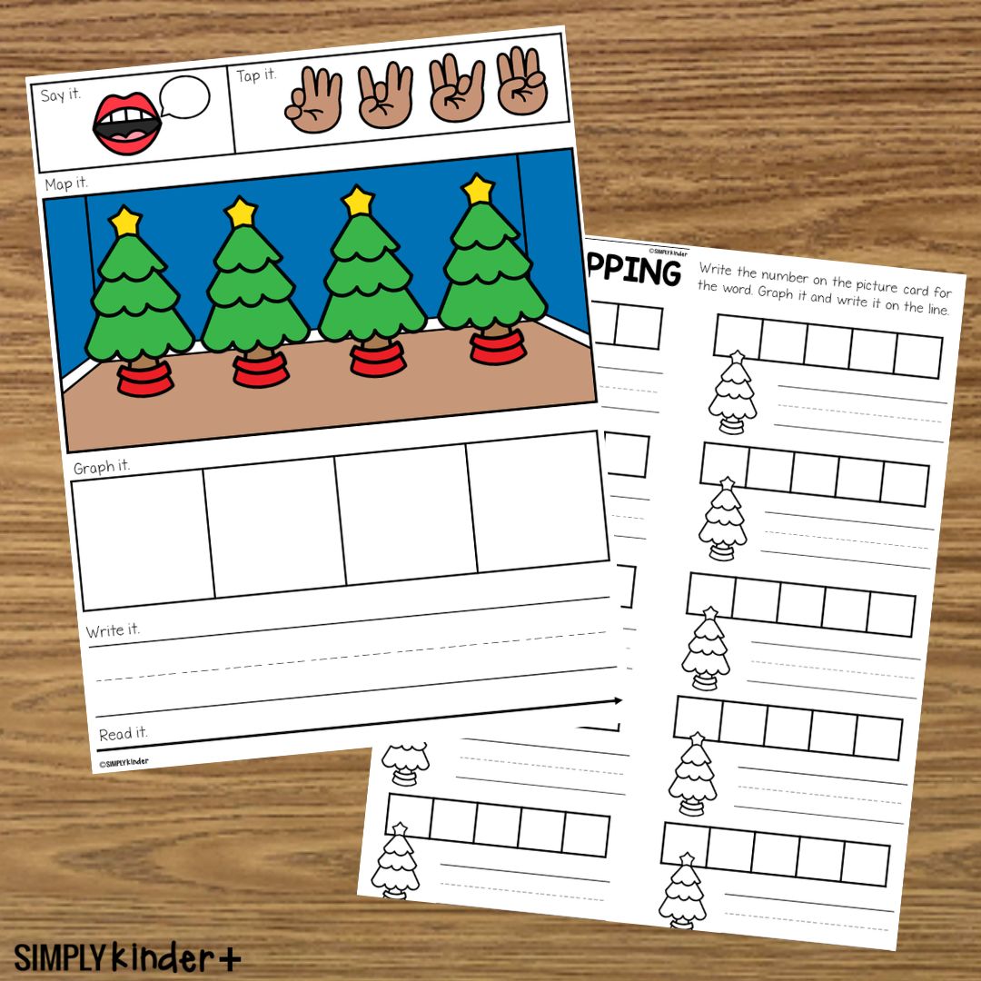 Christmas Trees - Winter Word Mapping - Simply Kinder + Printable ...