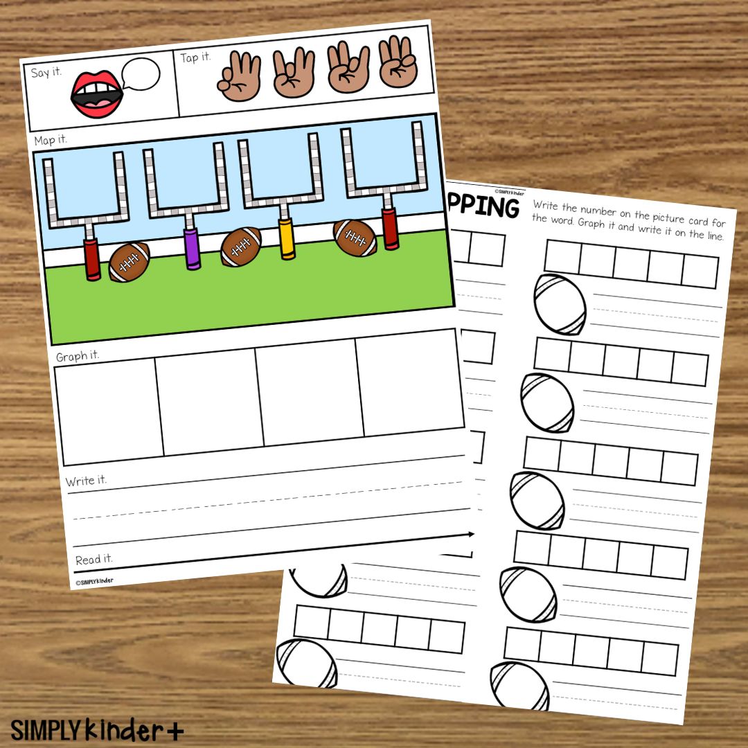 Football - Winter Word Mapping - Simply Kinder + Printable Membership